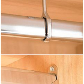 Purchase Oval Chromed Steel Hanging Rail with 2 End & 1 Central Support ...
