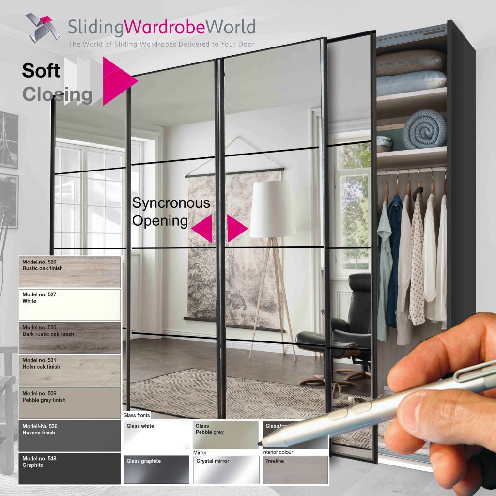 Fully Assembled Wardrobe Soft Close Synchronous Opening Sliding Doors ...