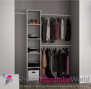 ECONOMY White Wardrobe Interior Hanging Tower & Optional Drawers ...