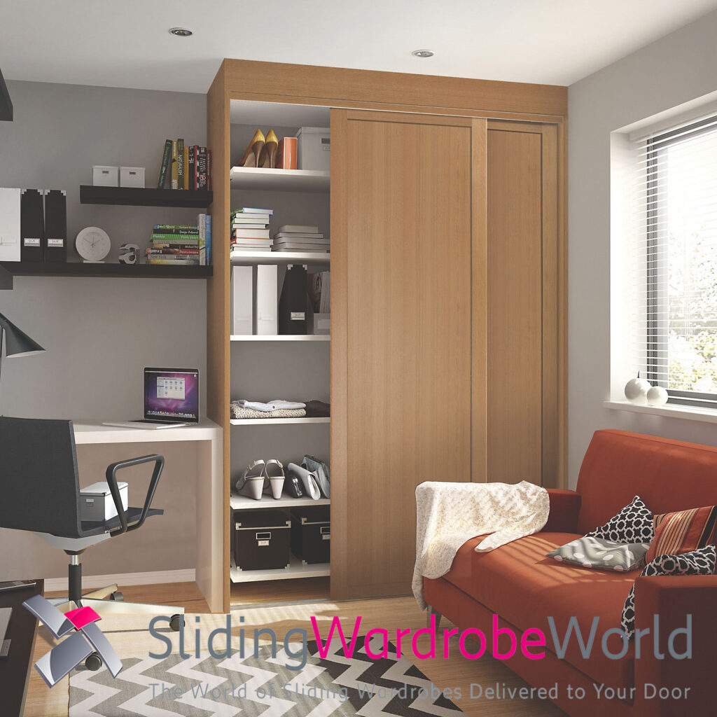 SpacePro OAK SHAKER Sliding Wardrobe Door & Track Kits (All size ...