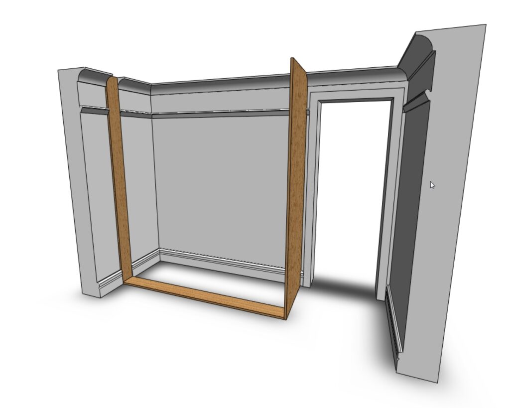 SpacePro - Sliding Wardrobe 'End Panel Framing Kit' - Sliding Wardrobe ...
