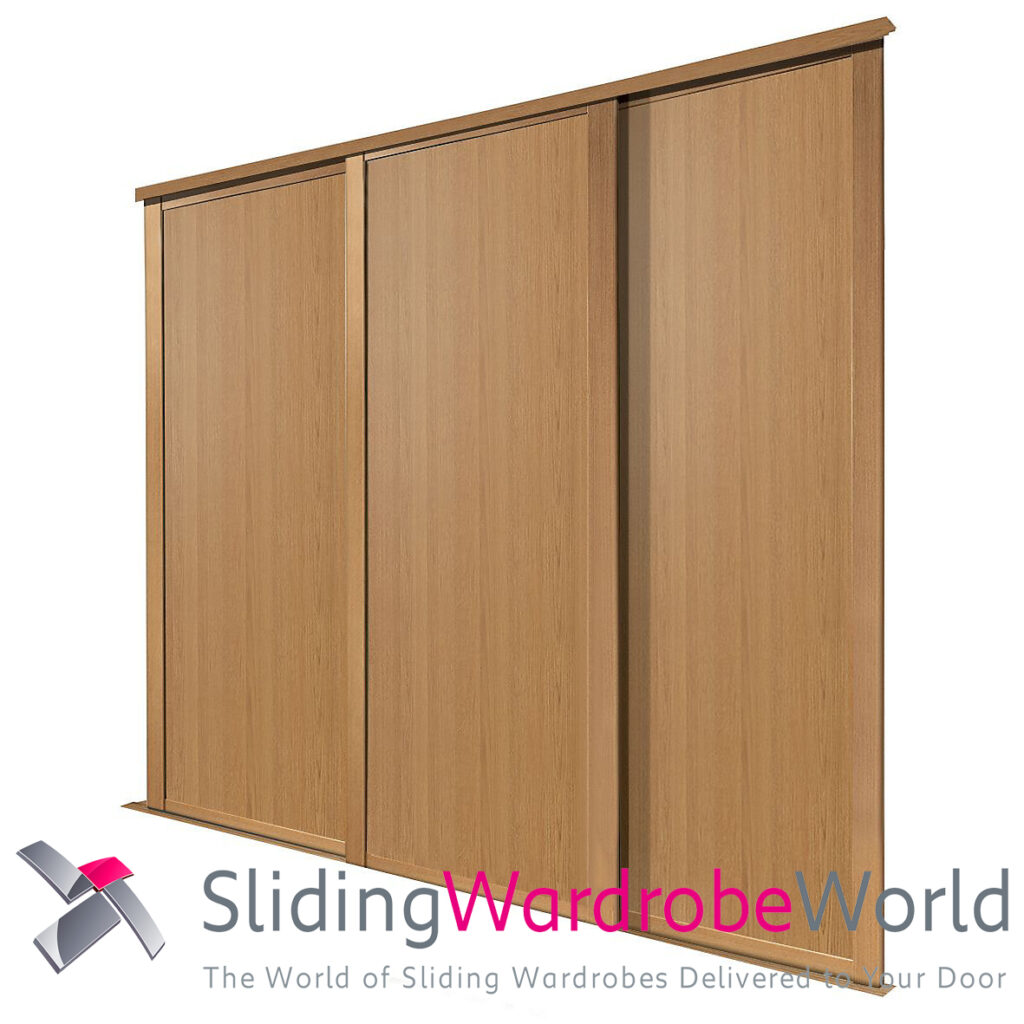 SpacePro OAK SHAKER Sliding Wardrobe Door & Track Kits (All size ...