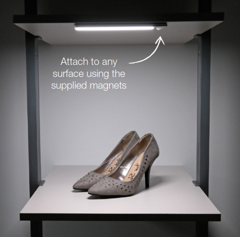 Motion Sensor Wardrobe Light - LED Strip Light with PIR Movement Sensor - Rechargeable - No ...