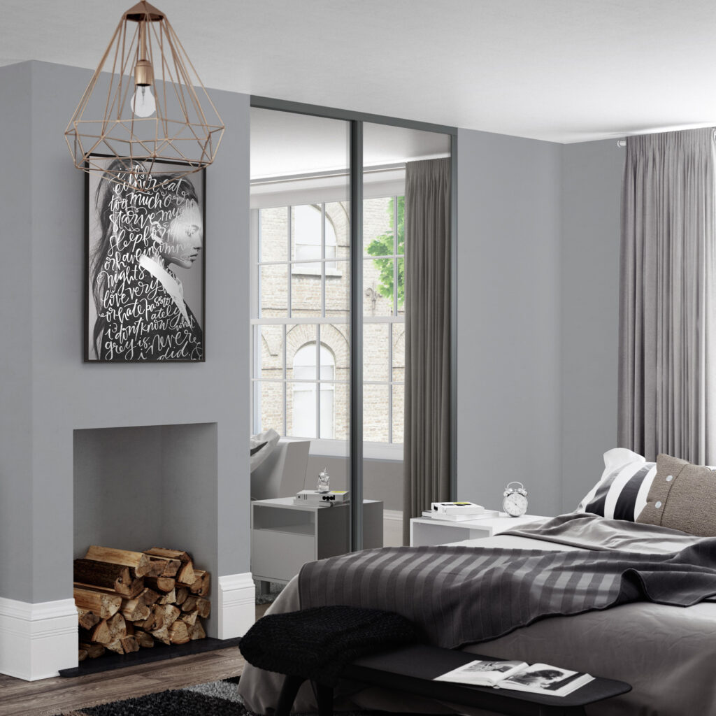 SpacePro GRAPHITE CLASSIC Sliding Wardrobe Door Kits - Various widths ...