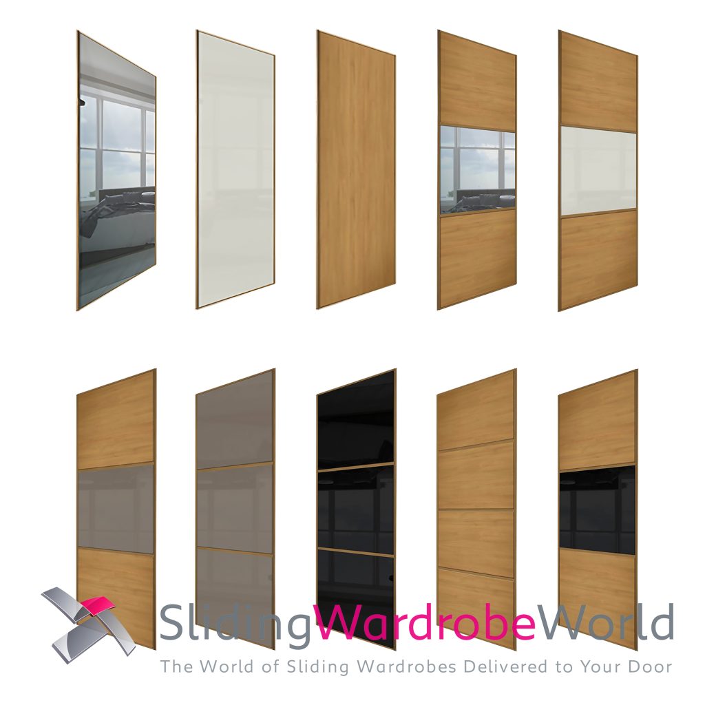 SpacePro Oak Framed Sliding Wardrobe Doors (FREE Track Set*) - Classic ...
