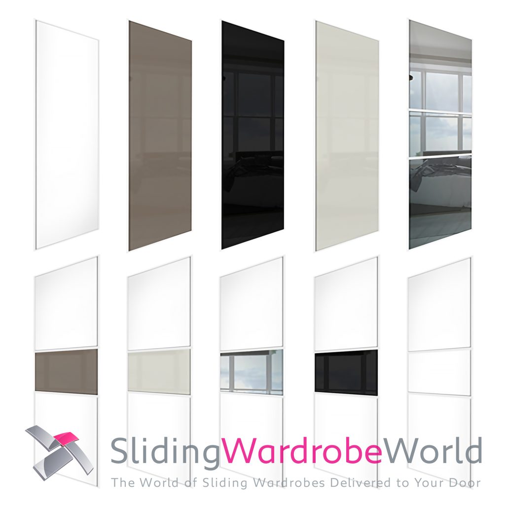SpacePro White Framed Sliding Wardrobe Doors (FREE Track Set ...