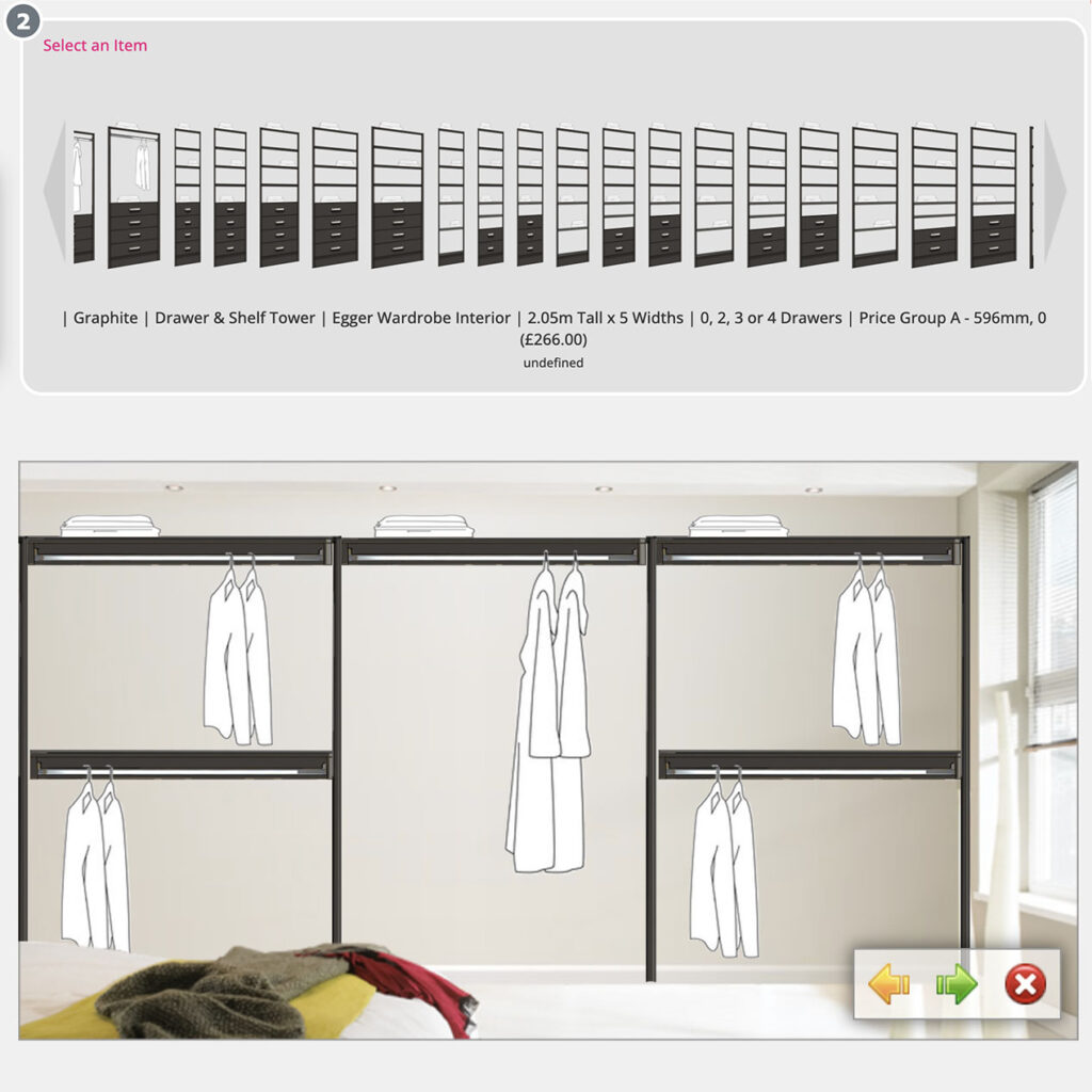 Sage Green | Shelf Kits with Bearers and Hanging Rails| Egger Wardrobe ...